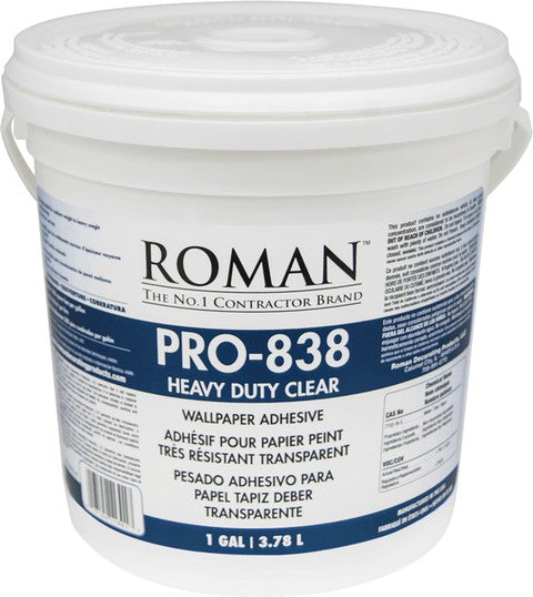 Roman Pro 838 Heavy Duty Clear Wallpaper Adhesive 11301 – ThePaintStore.com