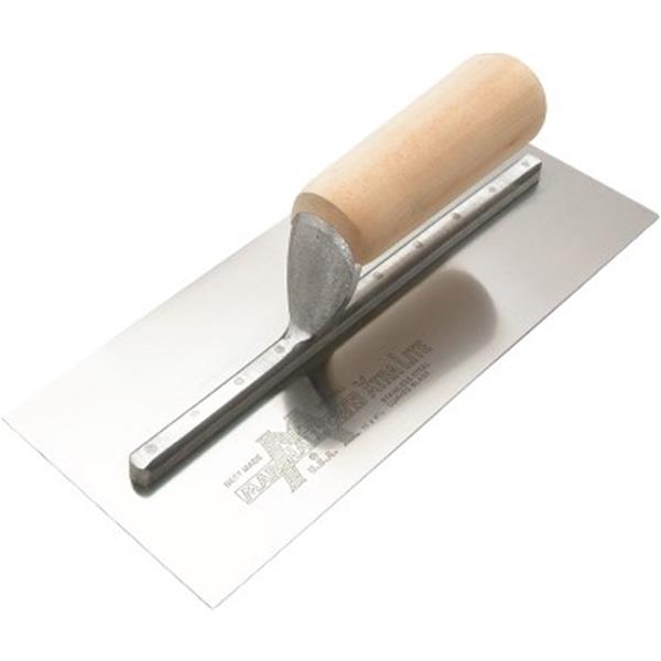 Marshalltown Stainless Steel Drywall Trowel Straight Wood Handle ...
