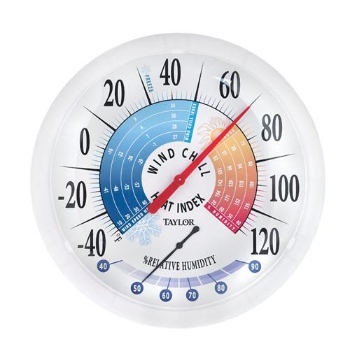 Taylor 6751 Thermometer with Hygrometer, Wind Chill and Heat Index ...