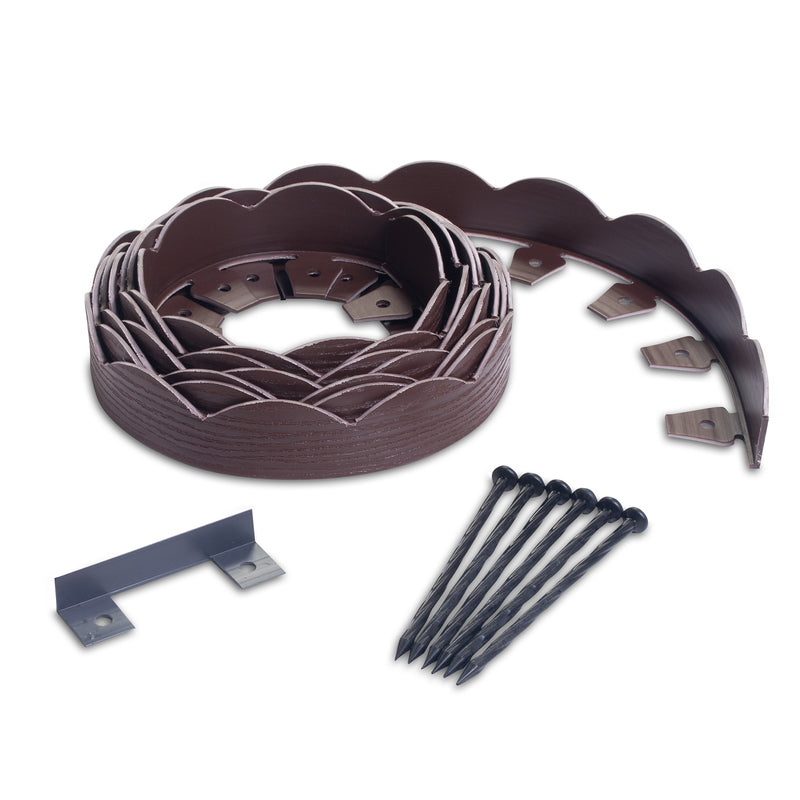 EasyFlex Plastic Brown Landscape Edging Kit 3210BRE-20-3 ...