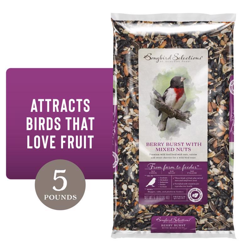 Songbird Selections Berry Burst with Mixed Nuts Wild Bird Food 5 Lbs 1 ...