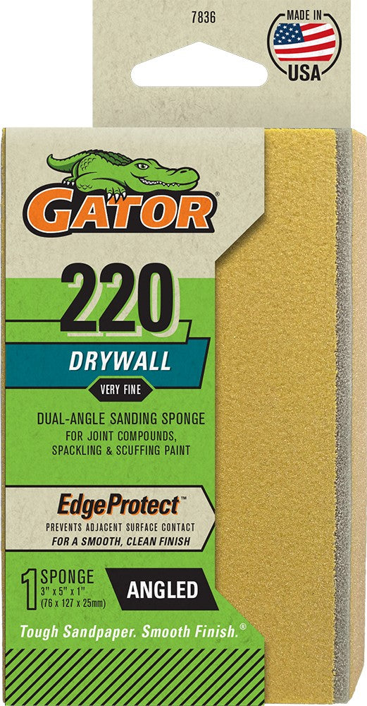 Gator Premium EdgeProtect Dual Angled Drywall Sanding Sponge ...
