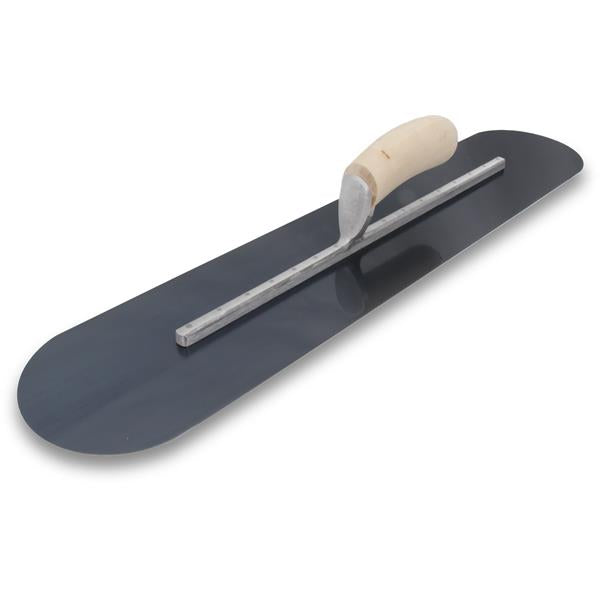 Marshalltown Rounded Blue Steel Finishing Trowel Wood Handle ...
