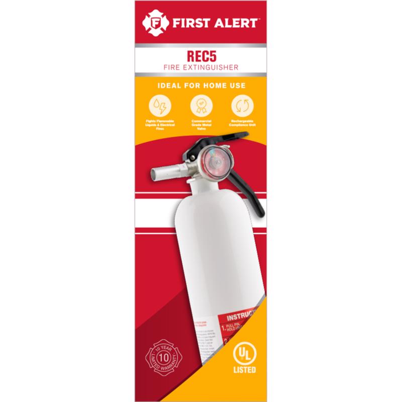 First Alert Rechargeable Recreation Fire Extinguisher REC5 - Box of 4 ...