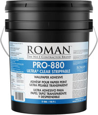 Roman Pro-880 Ultra Clear Premium Clear Strippable Wallpaper Adhesive ...