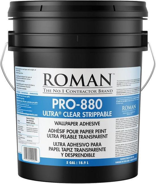 Roman Pro-880 Ultra Clear Premium Clear Strippable Wallpaper Adhesive ...