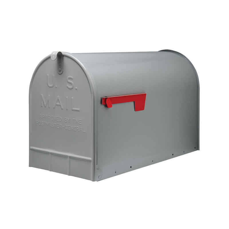 Gibraltar Classic Galvanized Steel Post Mount Gray Mailbox ST2000AM ...