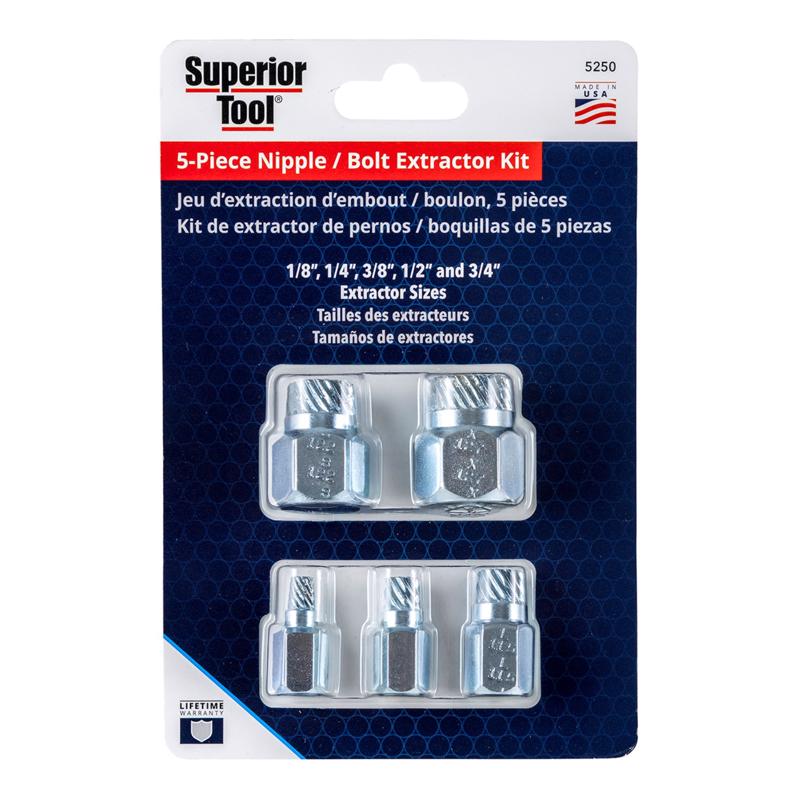 Superior Tool 5-Piece Bolt Extractor Kit 05250 – ThePaintStore.com