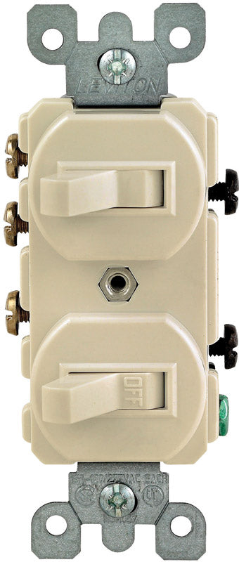 Leviton 5241 Duplex Style Single-Pole 3-Way Combo Switch ...