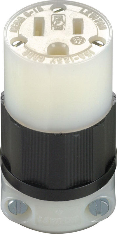 Leviton 5269-C Straight Blade Connector 15 Amp 125V Industrial Grade ...