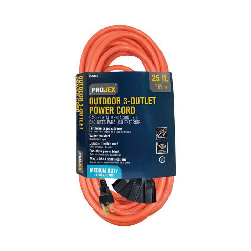 Projex Medium Duty Outdoor 3-Outlet Power Cord 14/3 SJTW ...