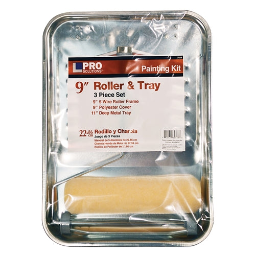 Pro Solutions 3-Pc Polyester Roller & Tray Kit 34338 – ThePaintStore.com