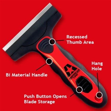American Line 65-0002 SmartEdge Wide Blade Glass & Tile Scraper ...